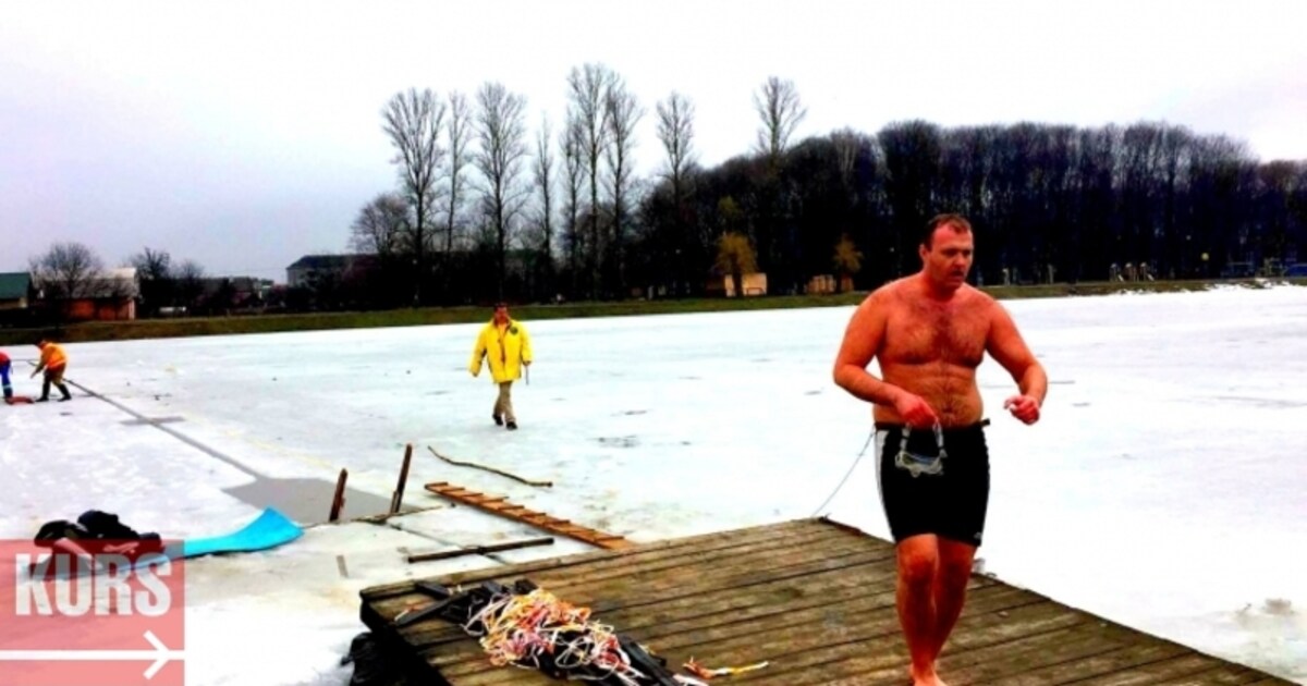 Record: man zwemt 61 meter onder het ijs