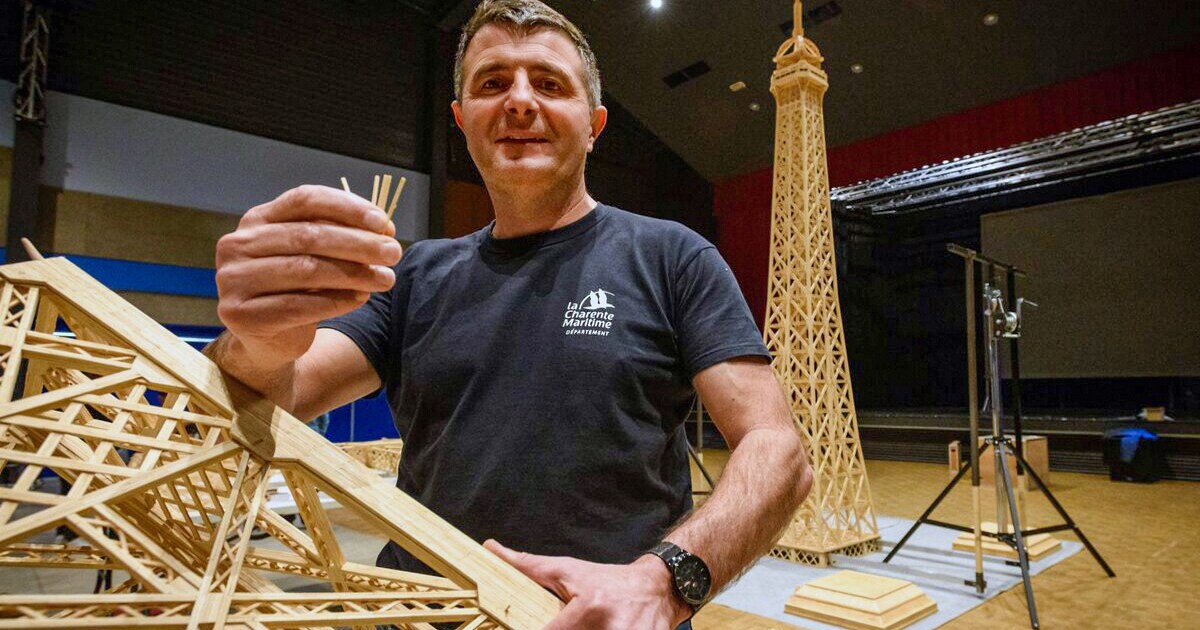 Eiffeltoren van lucifers tóch een wereldrecord