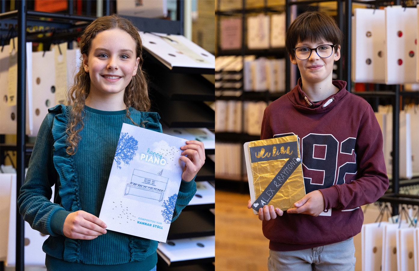 De boeken van Hannah en Alex (allebei 11) zijn te lenen in de bieb ...